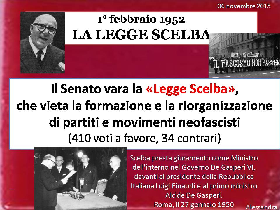 NEW!!! Quel ‘comunista’ di Scelba... Il centrodestra ‘non’ vuole ...